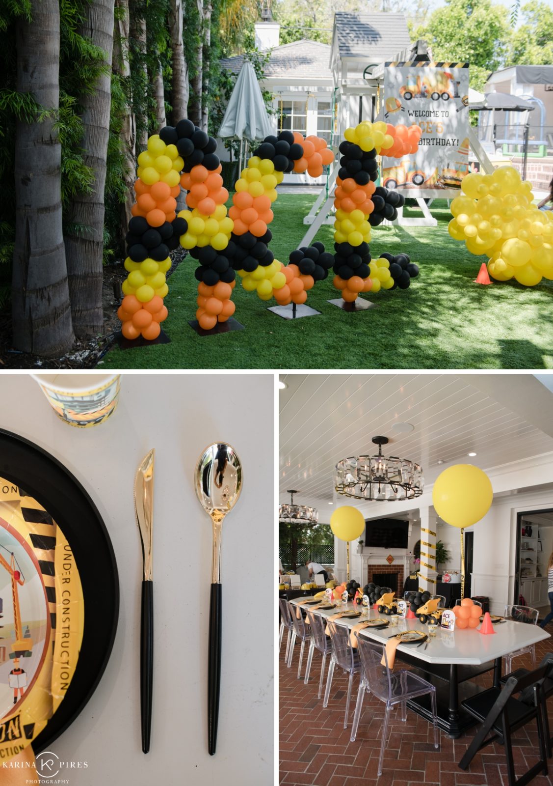 Ace’s Construction Themed Second Birthday Party in LA - Karina Pires ...